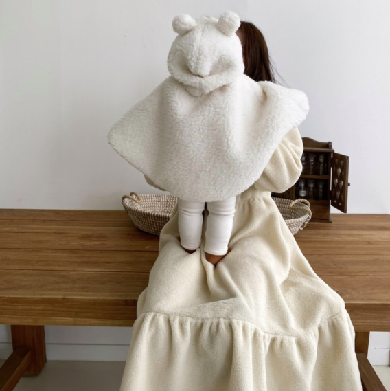 Sherpa Bear Hood Cape – Late + Overdressed